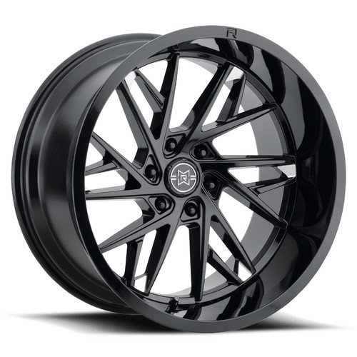 20x12 Method MR801 Raised Gloss Black Milled Wheels 6x5.5 (-40mm) Set ...