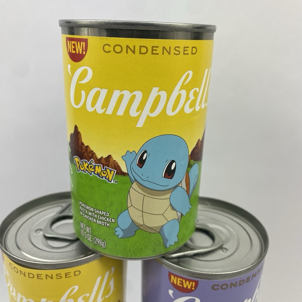 Campbells Limited Edition Pokemon Soup Can Eevee Pikachu Charmander ...