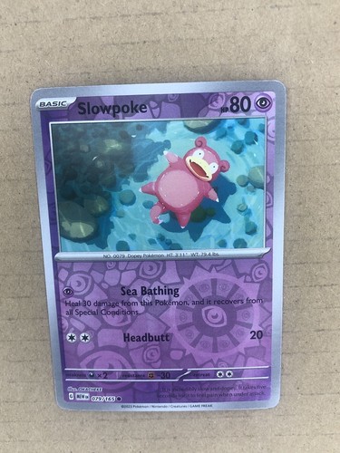 Pokemon TCG - Slowpoke Reverse Holo - 079/165 - Scarlet & Violet 151 | eBay