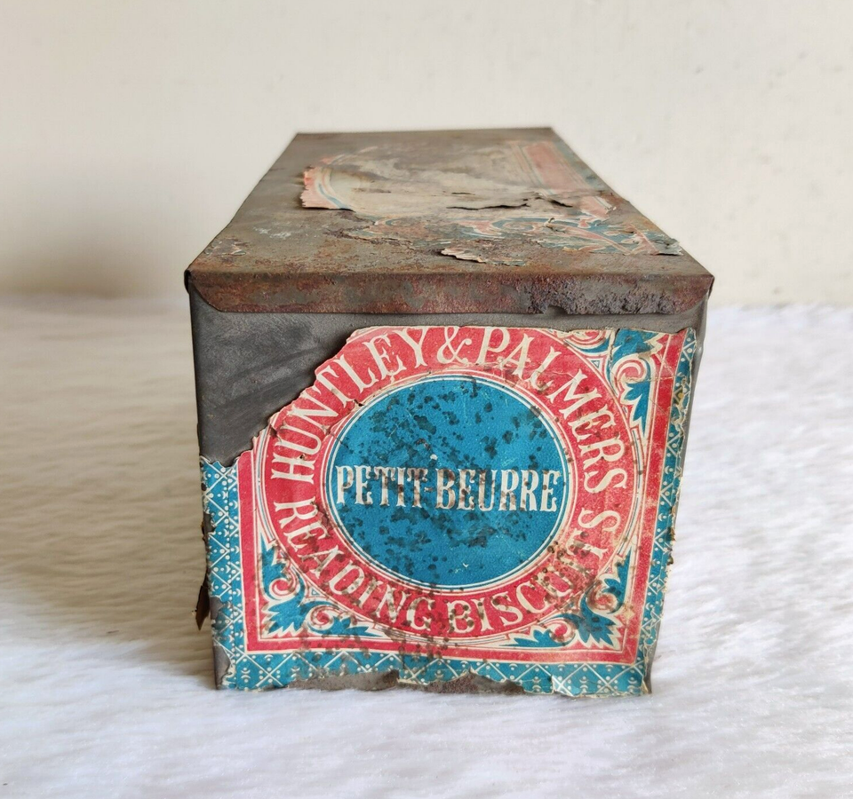 Vintage Huntley & Palmers Advertising Superior Reading Biscuits Tin Box ...