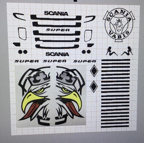 Tamiya 1/14 Scania Truck R420 R620 Griffin Decal Set. Pick Your Own ...