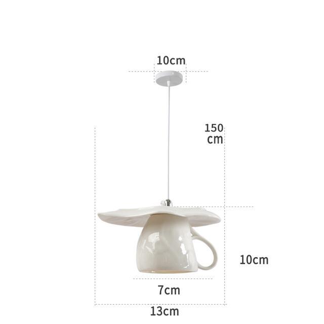 Unique Classic Ceramic Teapot Tea Cup Led Upside Down Pendant Light ...