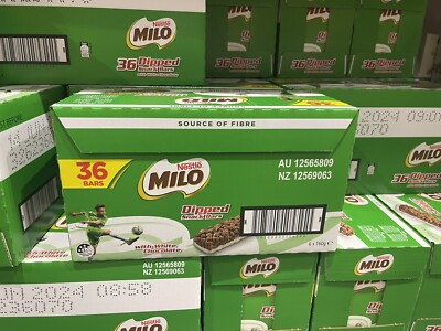 Nestle Milo Dipped White Chocolate Breakfast Cereal Snack Bars 36 X 27g ...