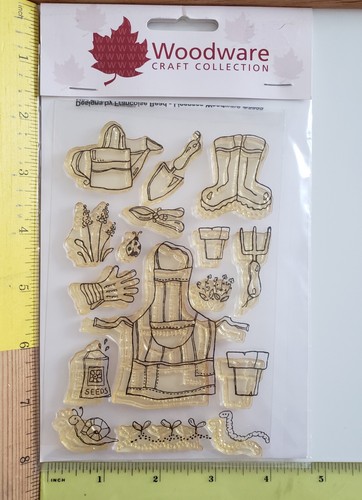 NEW Woodware craft collection clear stamps "The Garden" | eBay