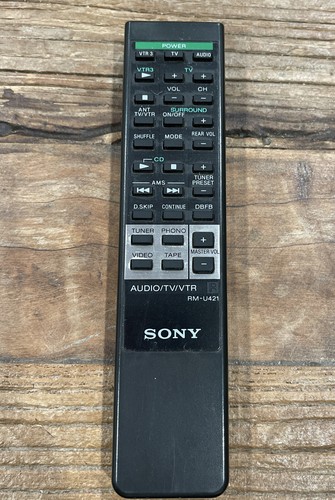 Sony Audio/TV/VTR Remote Control Model RM-U421 | eBay