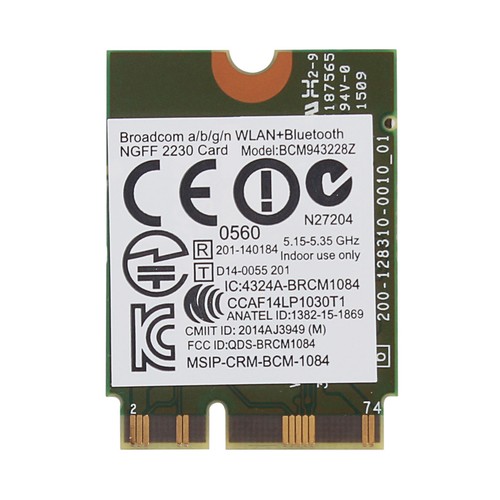 BCM943228z BCM943228 Wireless 802.11 B/g/N WiFi card 300 Mbps 2.4 GHz/5 ...