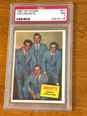 1957 Topps Hit Stars # 51 The Crickets / Buddy Holly PSA 7 NM | eBay