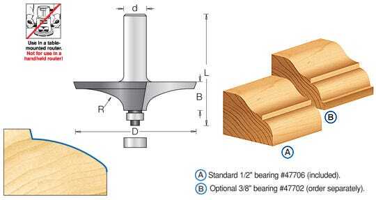 Amana Tool 49550 Carbide Tipped Table Edge Router Bit 738685895504| eBay
