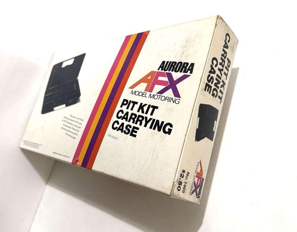 AFX AURORA Model Motoring Pit Kit Carrying Case HO Slot Car Race Tool w ...