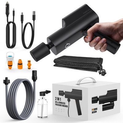 Cordless Pressure Washer 12000mAh Battery, Jet Wash 30-60 Min Black ...