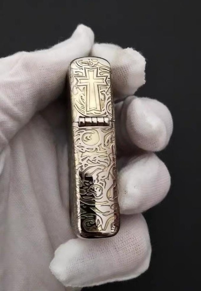 Gold & Silver Zippo Windproof 5 Side Constantine Lighter in a New Box ...