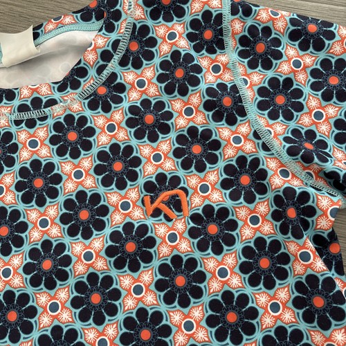 Kari Traa Base Layer Top Womens size S Long Sleeve Next to skin Floral ...