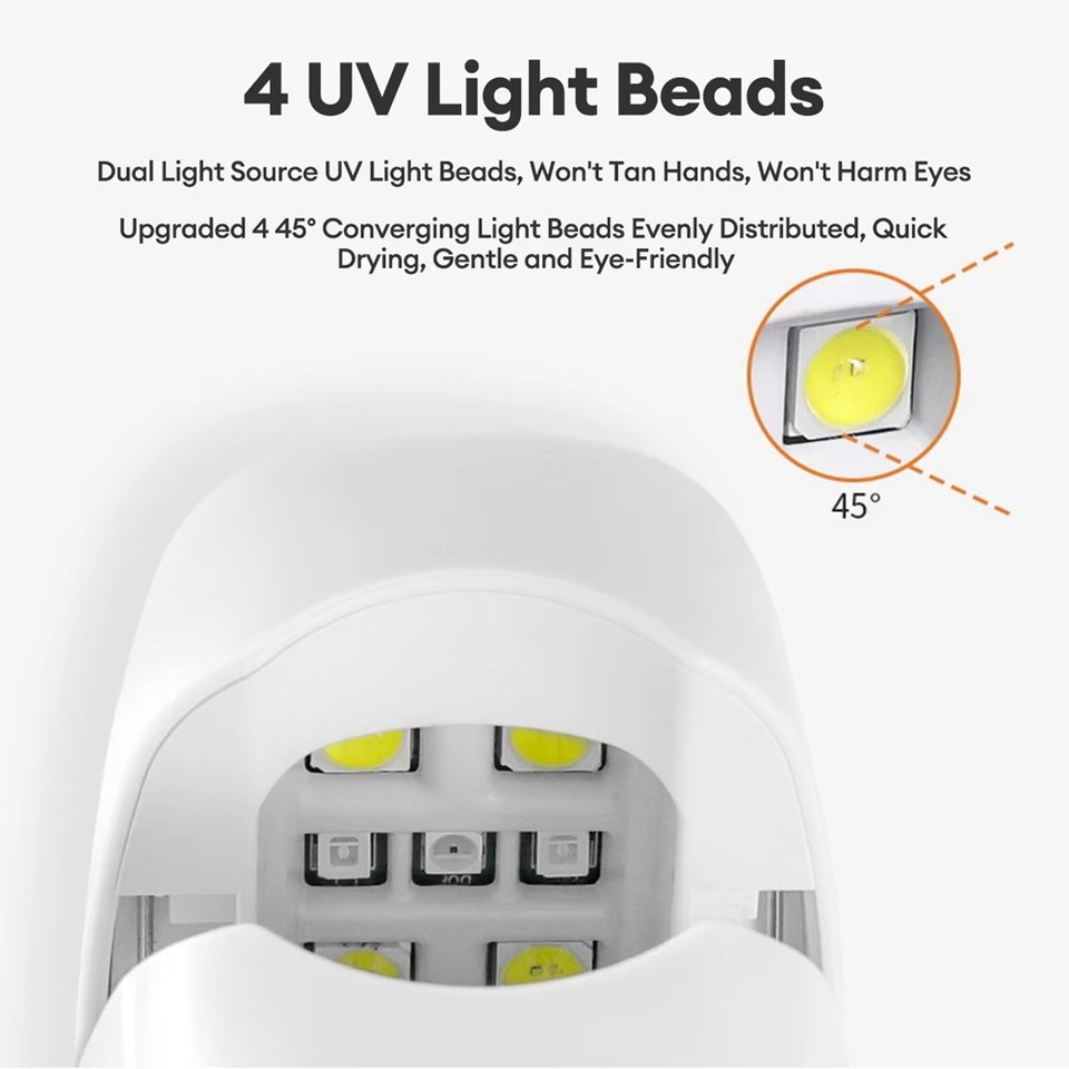 UV LED Nail Dryer Lamp Nail Light Fast Dry Curing Single Finger6732 ...