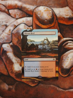 Magic the Gathering Shivan Reef #1 Hand Painted Unique Custom MTG Alter ...