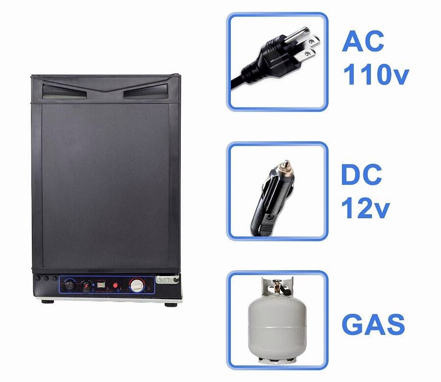 3-Way Fridge Propane Gas Mini Fridge Camper Motorhome LPG 12V/110V RV ...