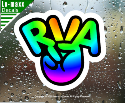 RVA Richmond Virginia Peace Unique Custom Design Colorful Printed Vinyl ...