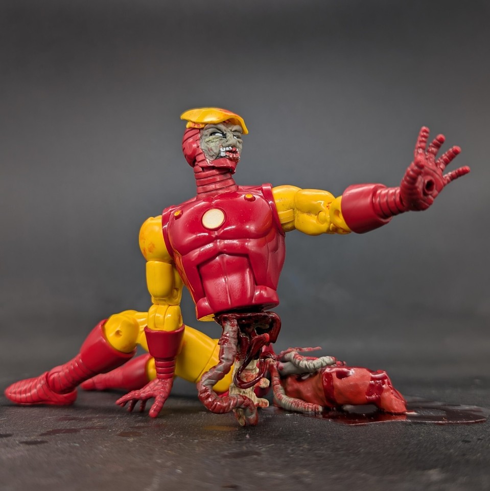 IRON MAN Custom Marvel Legends by Wings FREE GLOBAL SHIPPING Zombies ...