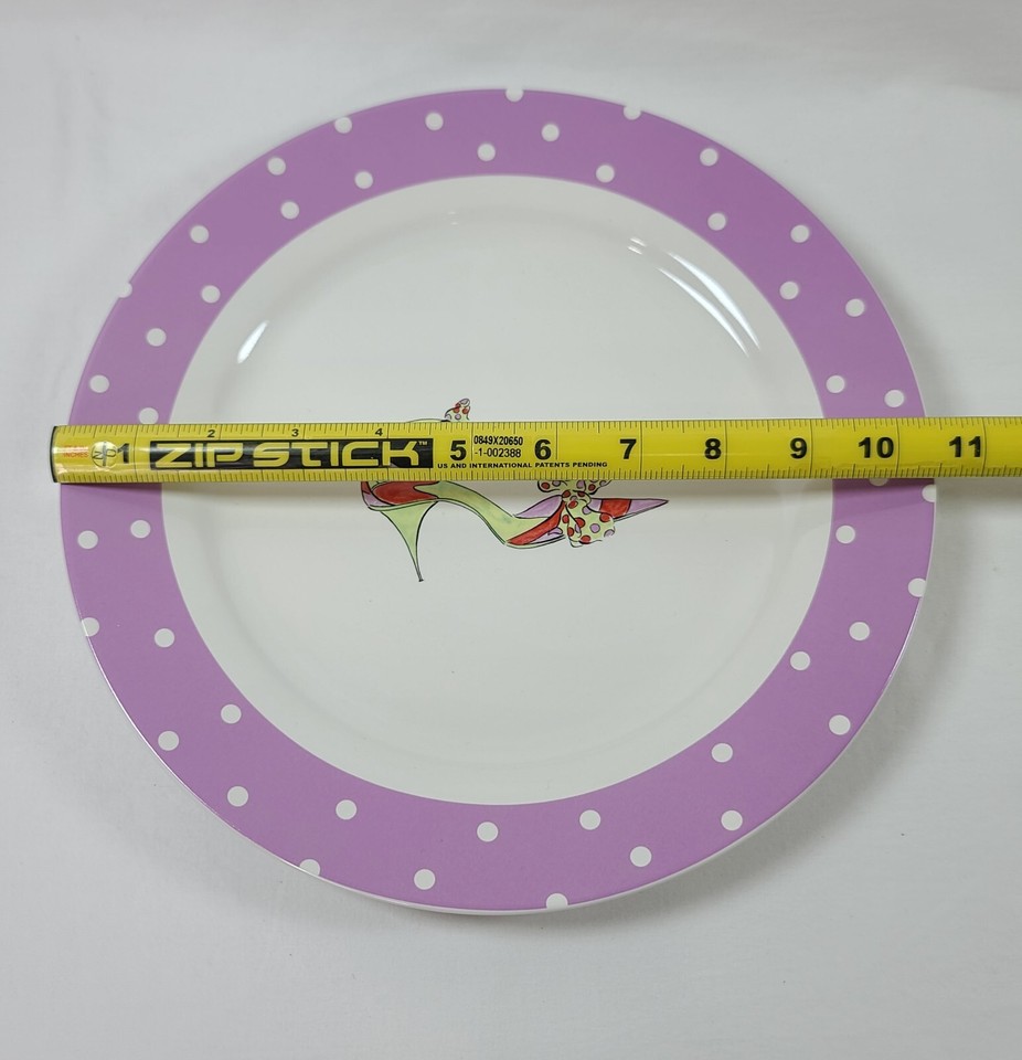 ROSANNA LUNCHEON PLATES HIGH HEEL PARTY SHOES POLKA DOT RIMS - SET OF 3 ...