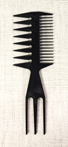 Black Wide Tooth Shower Comb & Hair Wide Tooth Pick Hair Detangler NEW ...