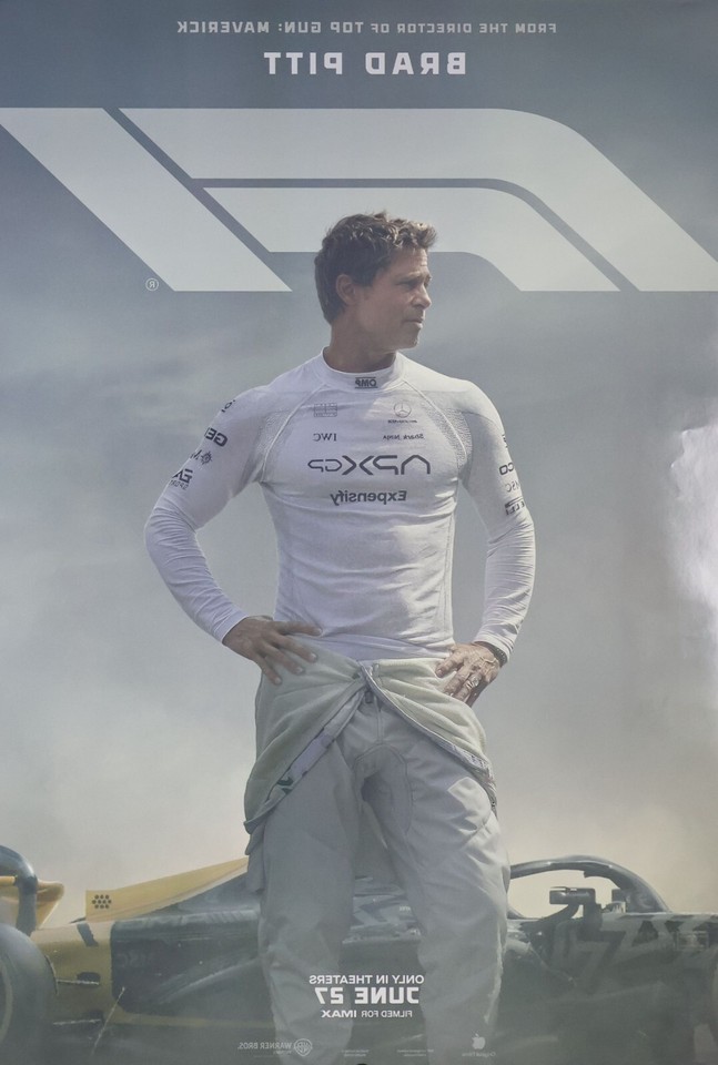 F1 - original DS movie poster 27x40 2025 D/S - Brad Pitt - Formula One ...