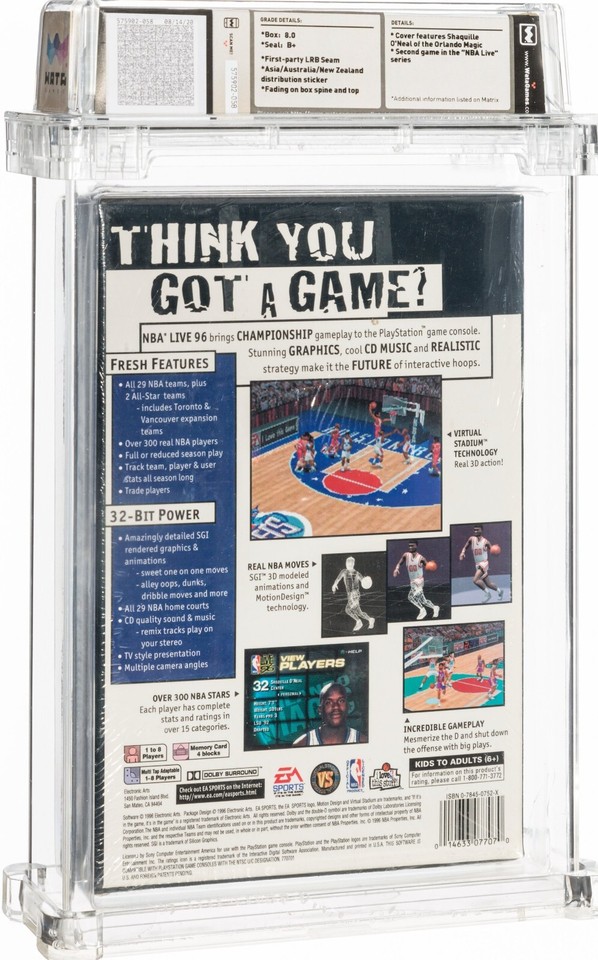 SEALED SHAQ ROOKIE NBA Live '96 Basketball (PlayStation LongBox, 1995 ...