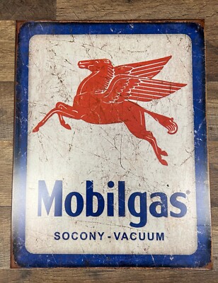 Mobil gas Metal Wall Sign 16" x 12" | eBay