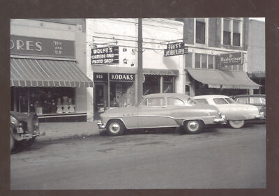 REAL PHOTO TOPEKA KANSAS DOWNTOWN STREET SCENE 1950's CARS POSTCARD ...