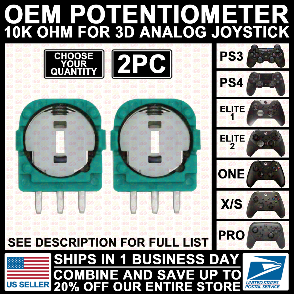 OEM Analog 3D Joy Stick Potentiometer PS3/PS4/Xbox One/Elite/Series/X ...