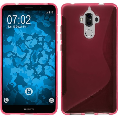 Silicone Case for Huawei Mate 9 Pink S-Style + 2 Screen Protectors ...