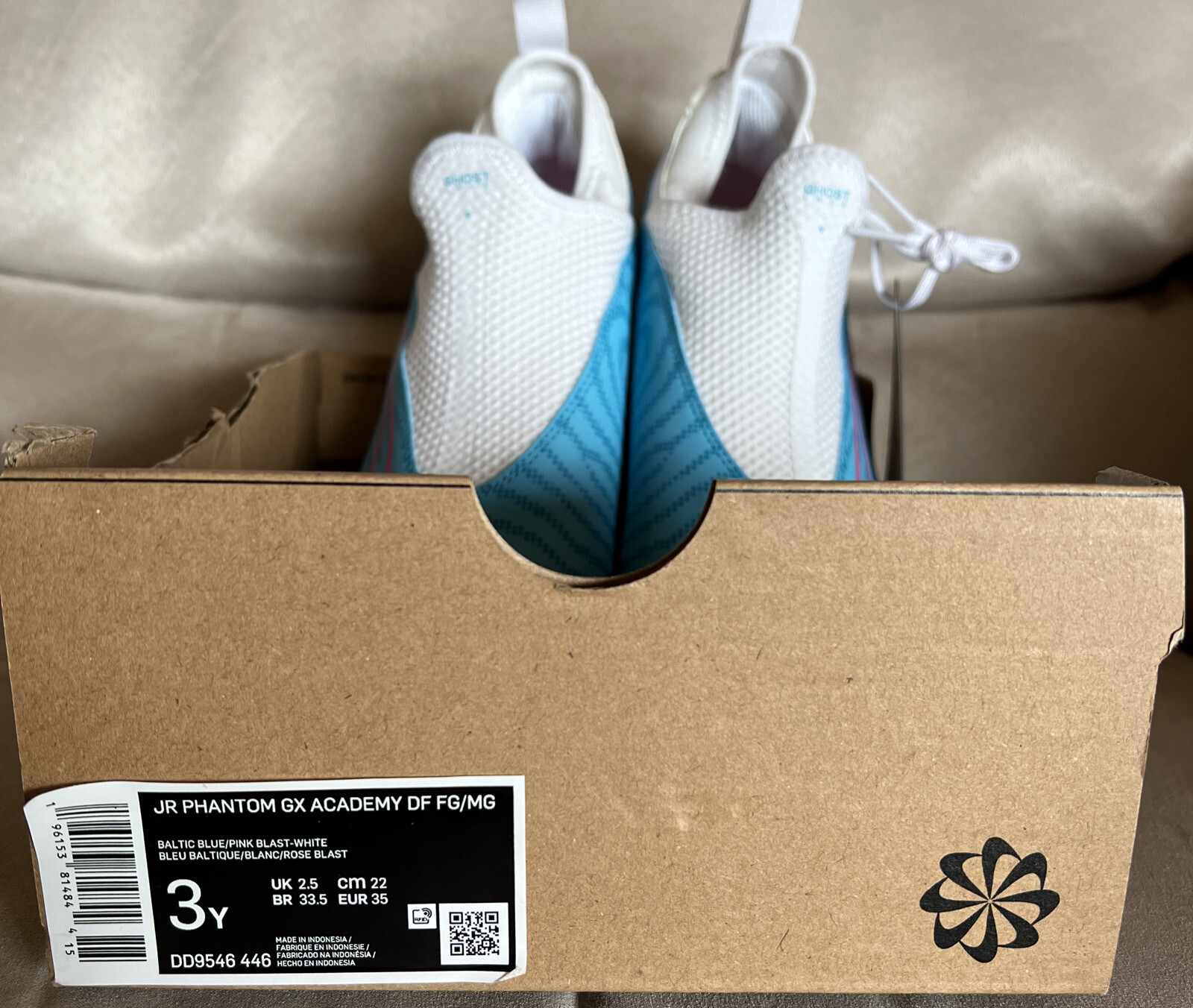 Nike Kids' Phantom GX Academy DF FG Soccer Cleats DD9546-446 Sz 4Y Blue ...