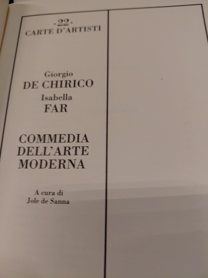 Giorgio De Chirico Isabella Far Commedia dell'arte moderna Abscondita ...