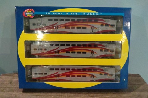 Athearn 25926 Ho Scale New Mexico Rail Runner Bombardier Coach Cars 3 ...