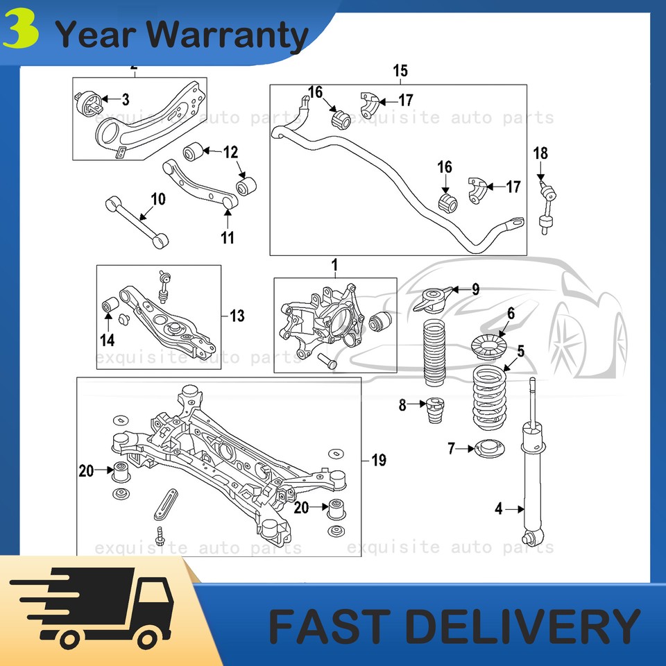 2PCS NEW HYUNDAI Palisade 2020-2024 Self Leveling Rear Shock Absorber ...