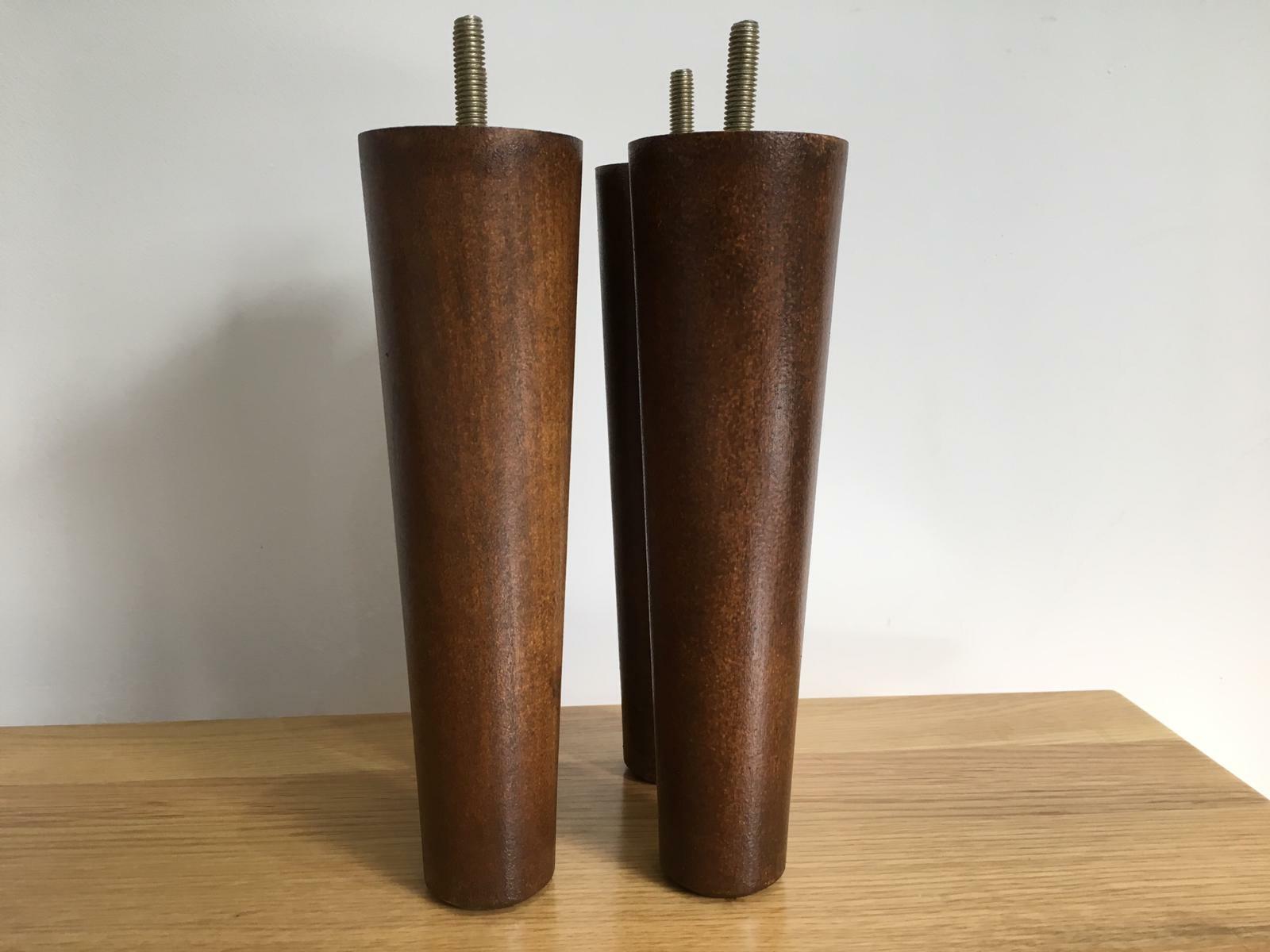 4 x new nice SOLID WOODEN REPLACEMENT FURNITURE LEGS/FEET SOFA CHAIRS ...