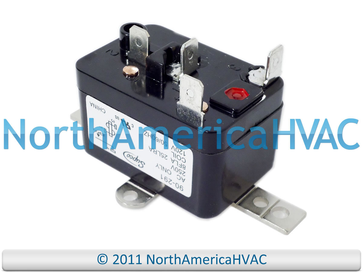 Furnace 120v Fan Blower Relay Fits White Rodgers STEVECO 90291Q 90-291Q ...