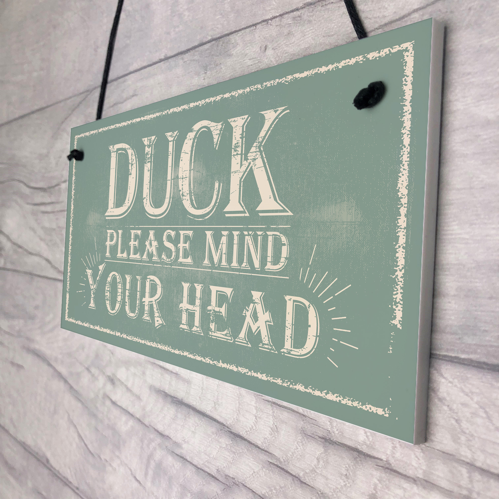 Duck Mind Your Head Friendship Home Gifts Door Wall Plaques Notice Step ...