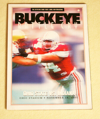 1995 OHIO STATE BUCKEYES Battle Cry FOOTBALL Program vs IN Magazine ...