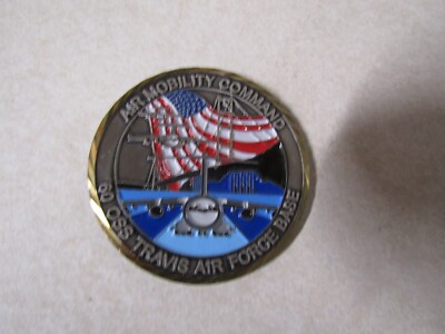 CHALLENGE COIN OLDER 60 OSS TRAVIS AIR FORCE BASE AIR TRAFFIC CONTROL ...
