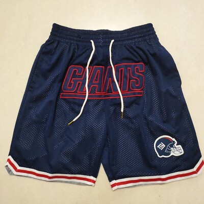 Adult New York Giants Short Pants Stitched With Pocket S-3XL | eBay