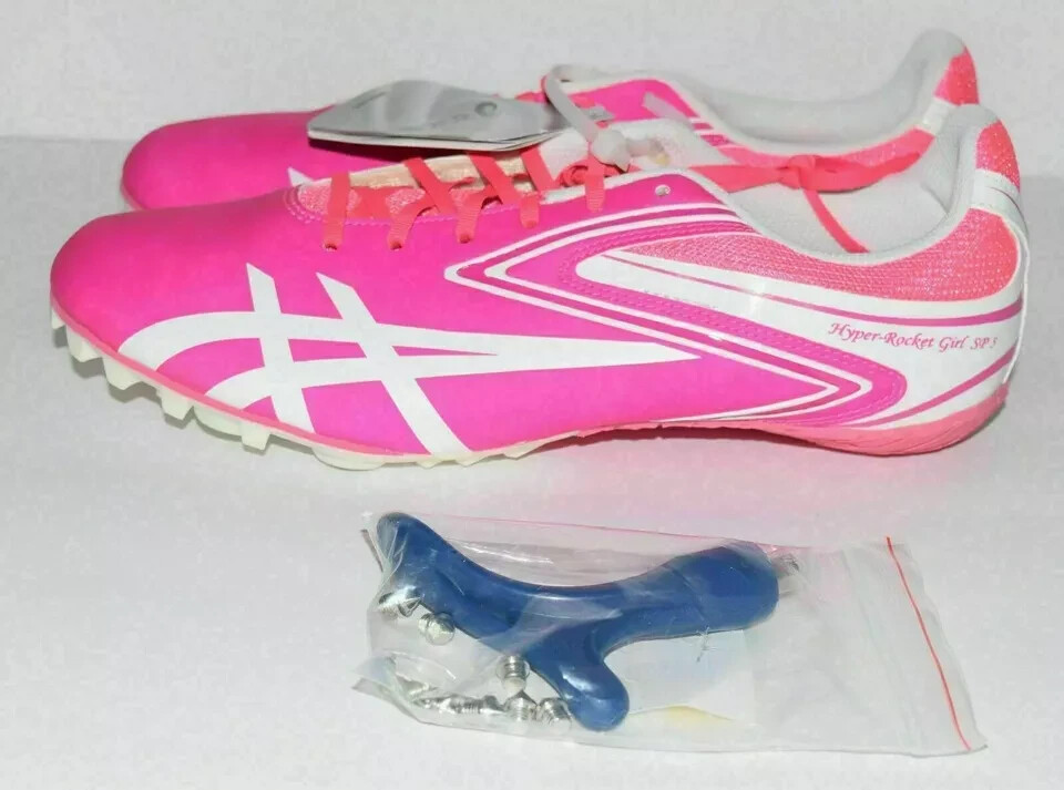 Size 9 - ASICS Hyper Rocket Pink white track & field | eBay