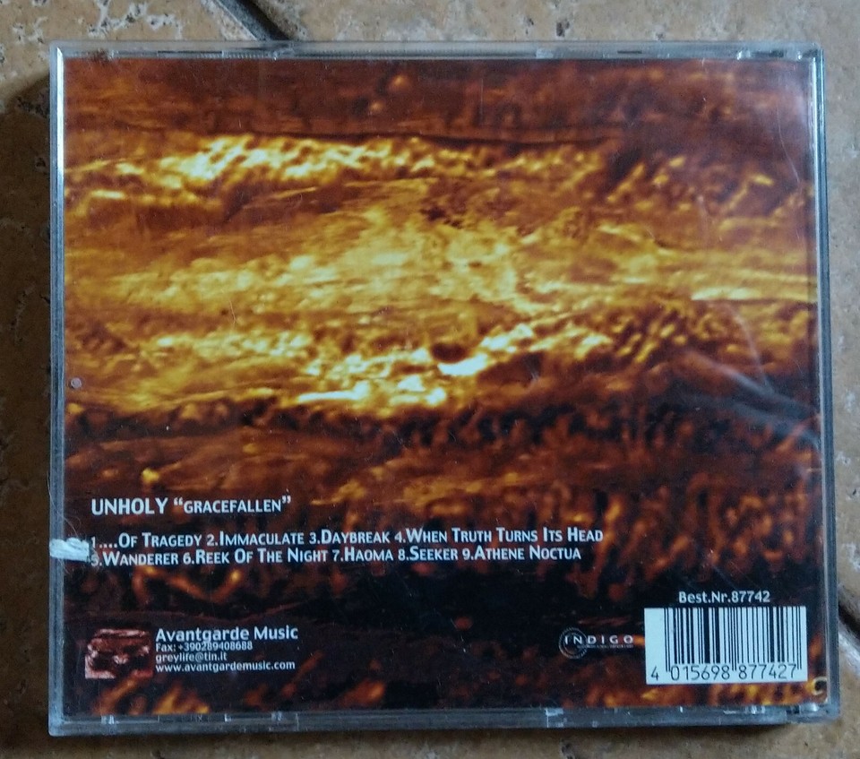 UNHOLY ‎– Gracefallen (1st press Audio CD) | eBay