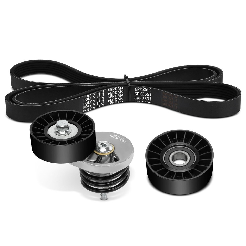 3Pcs Serpentine Belt Drive Component Kit for Ford Bronco F-150 E-150 ...