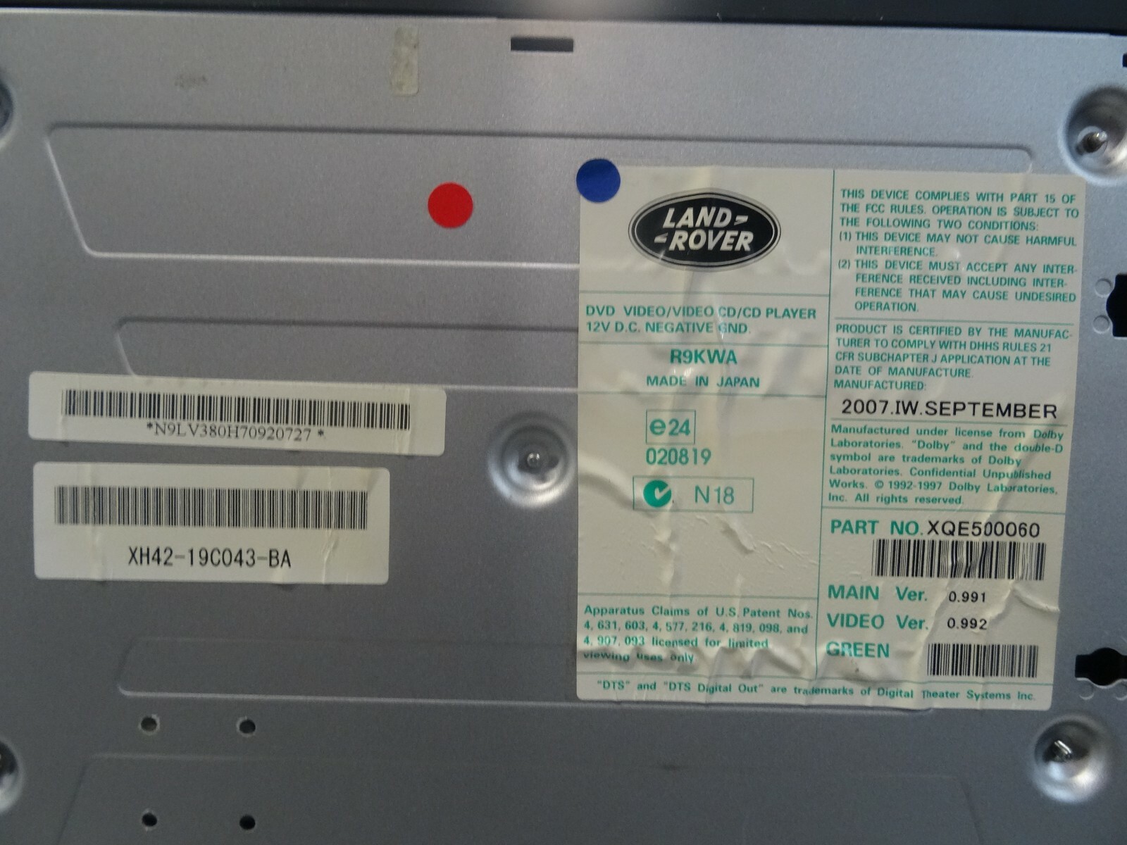 RANGE ROVER L322 VOGUE DVD PLAYER 6 CD CHANGER CLARION XQE5000060 | eBay UK