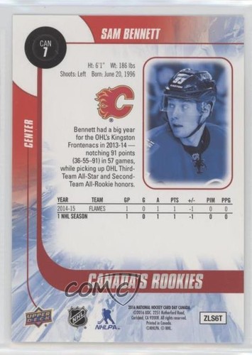 2015-16 National Hockey Card Day Canadian Canada's Rookies Sam Bennett ...