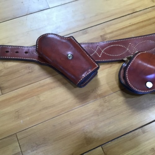 G. WM. Davis Long Colt/1911 Brown Leather Holster Convertible/cross ...