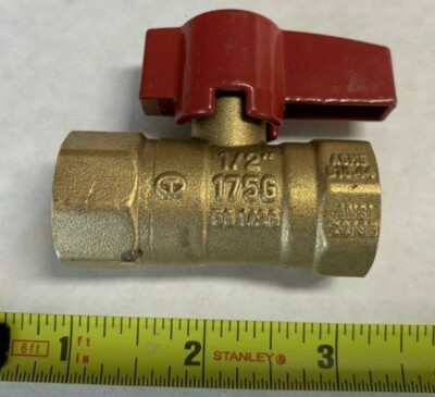 EVERFLOW 1/2" NPT APPROVED GAS COCK #4512 175G Fast Free Shipping | eBay
