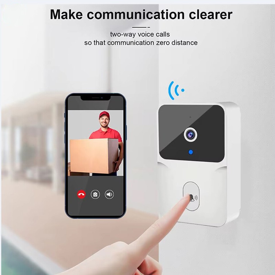 Smart WiFi Wireless Video Doorbell Security Ring Phone Camera Door Bell ...