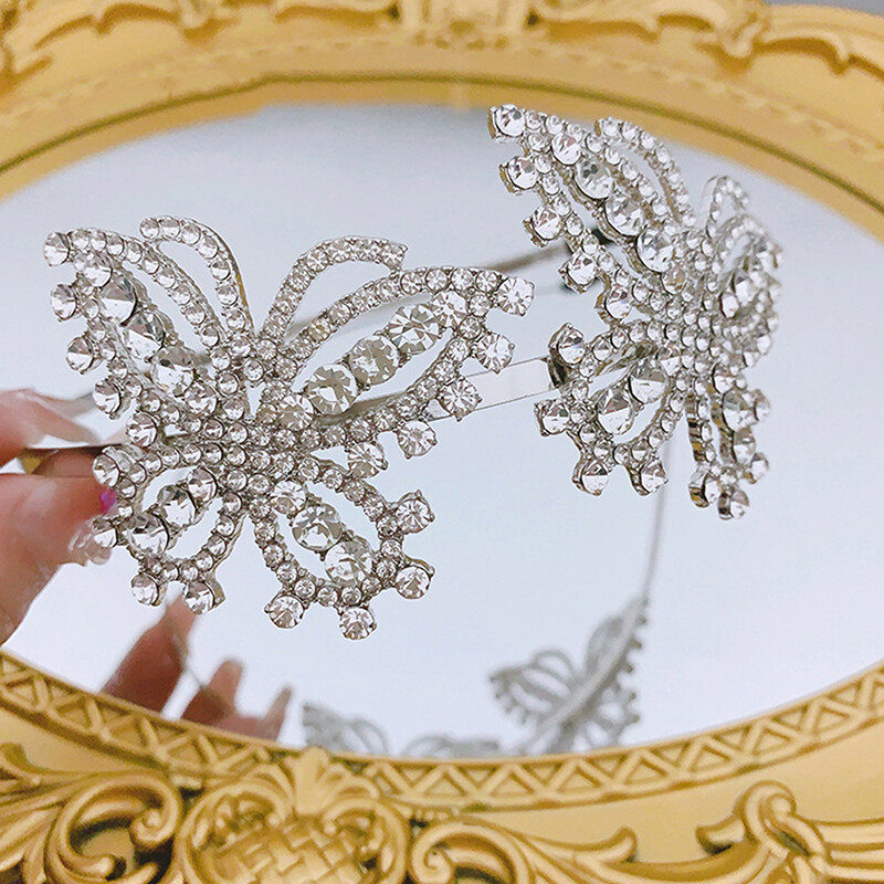 Fashion Simple Headband Style Full Diamond Butterfly Hair Accessories ...