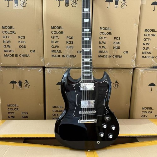 Standard black 6-string SG electric guitar, fast delivery from the ...
