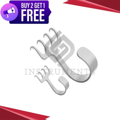 Freeman Mini Rake Retractors, 4 Prongs, Plastic Surgery Breast ...